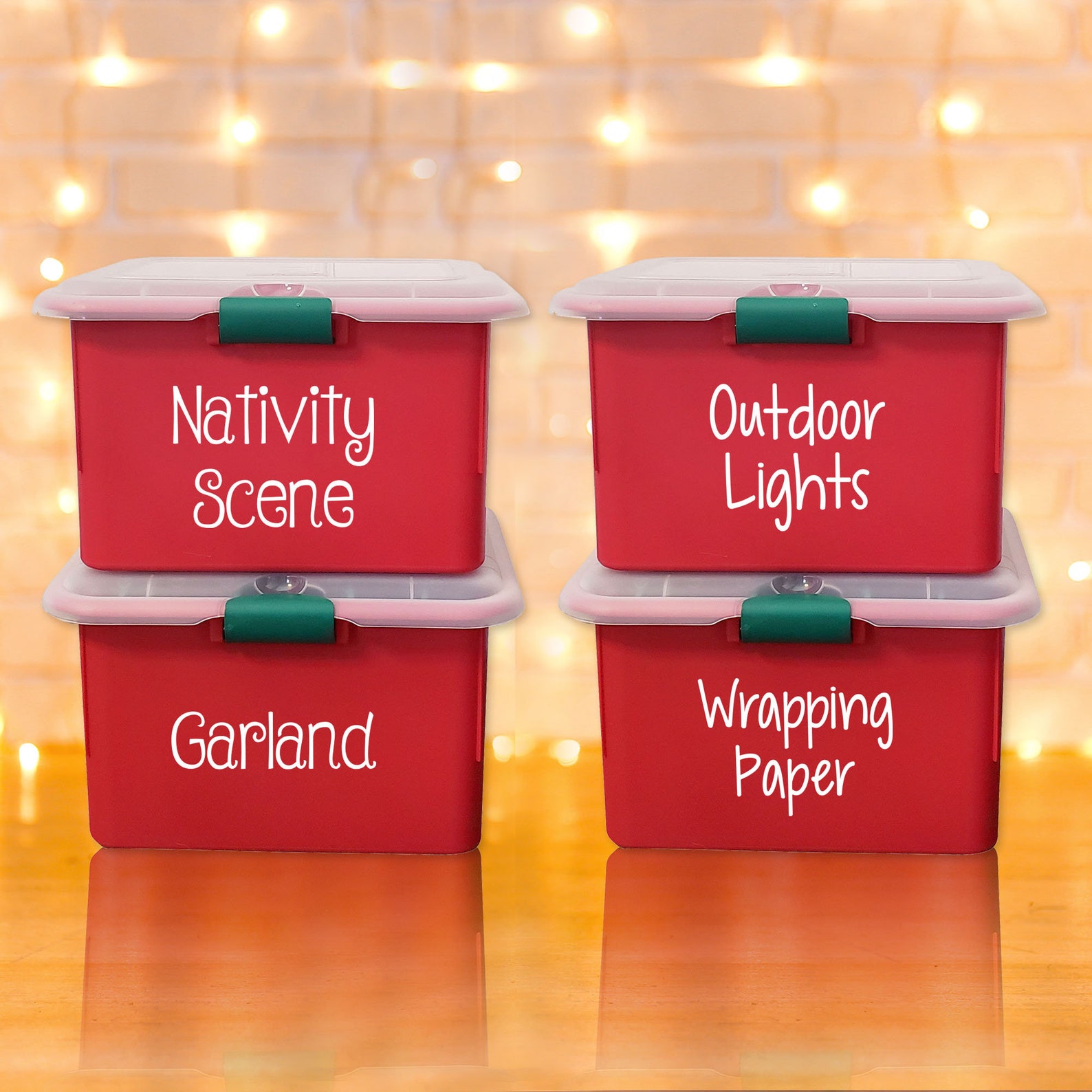 Storage Container Labels Storage Bin Decals Christmas - Etsy