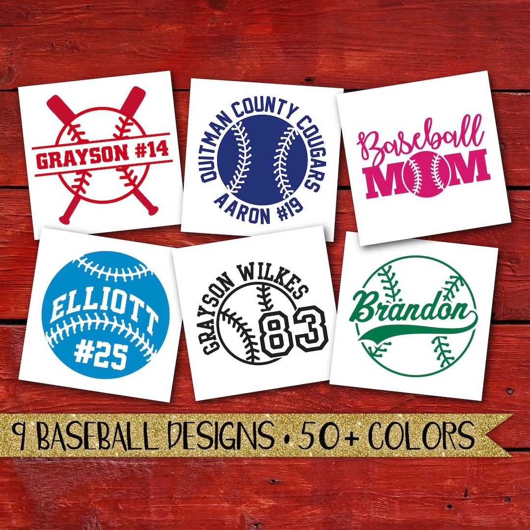 Baseball Decal, Baseball Sticker, Softball Decal, Baseball Name Decal ...