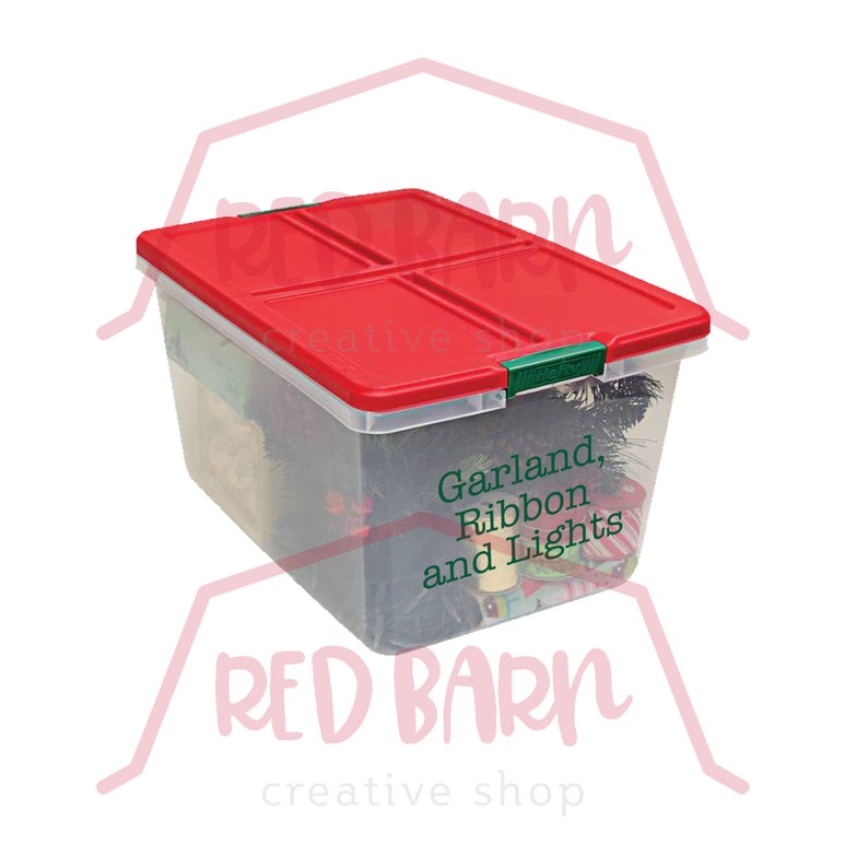 Storage Container Labels, Storage Bin Decals, Christmas Storage Decals ...
