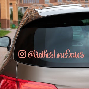 Instagram Decal Snapchat Sticker Instagram Label Username Car Decal ...