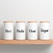 Pantry Labels, Canister Decals, Pantry Decals, Canister Labels, Pantry ...