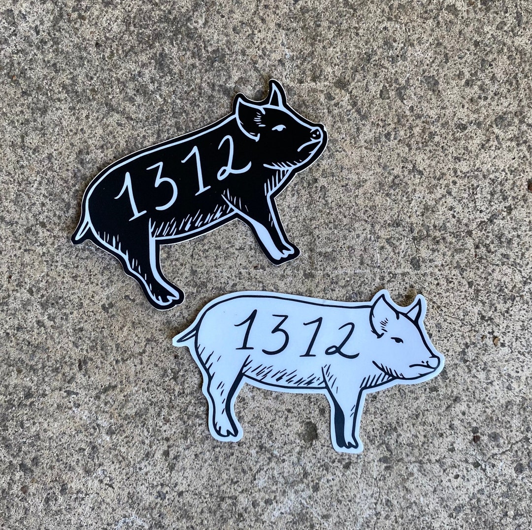 1312 Pig Sticker ACAB Sticker - Etsy