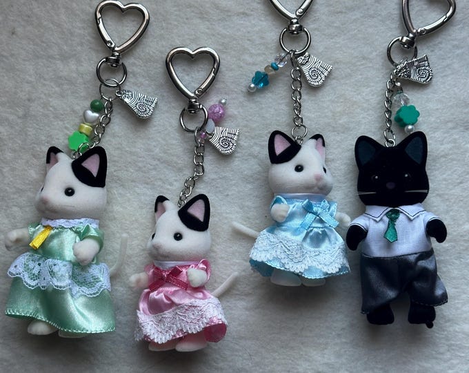 Calico Critter Keychain | Cute Keychain | Kawaii Keychain | Phone ...