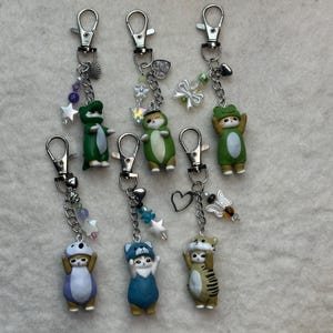 Mofusand Costume Keychain: Kawaii Beaded Bag Charm - Etsy