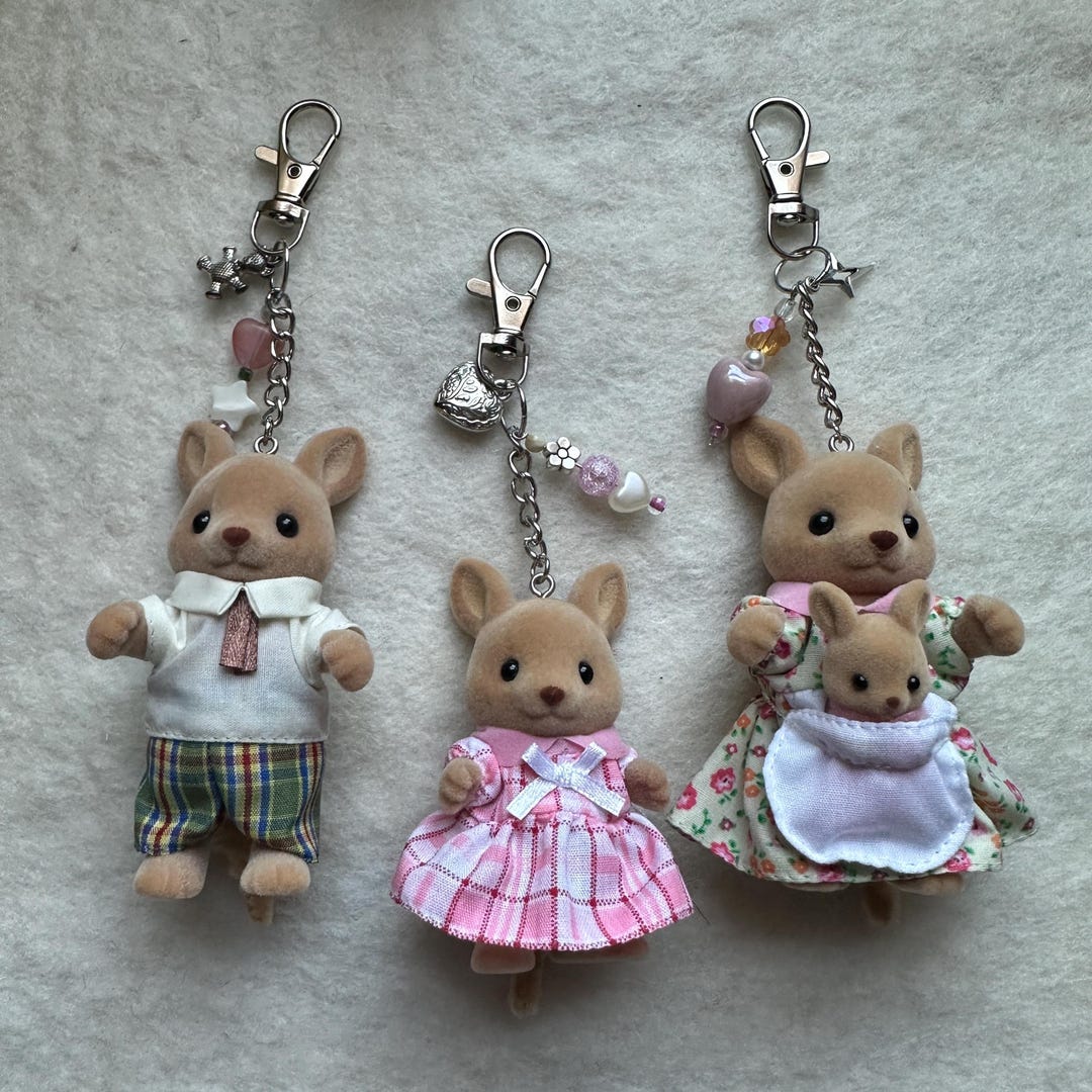 Calico Critter Keychain | Cute Keychain | Kawaii Keychain | Phone ...