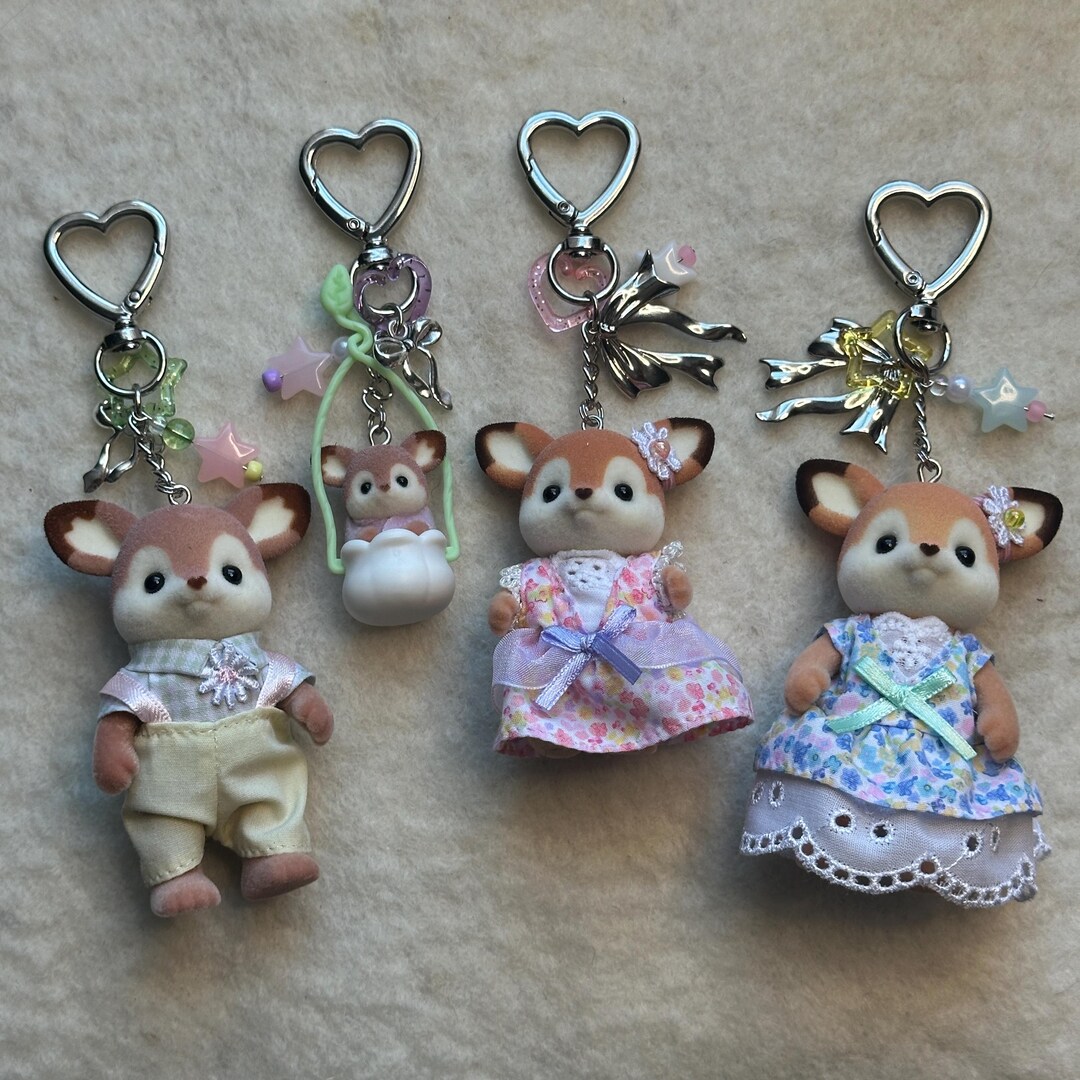 Calico Critter Keychain | Cute Keychain | Kawaii Keychain | Phone ...