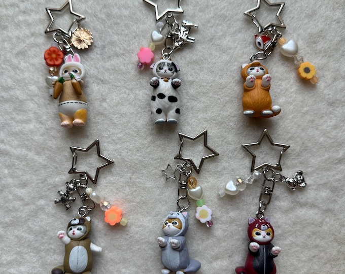 Mofusand Keychain | Cute Keychain | Kawaii Keychain | Phone Charms ...