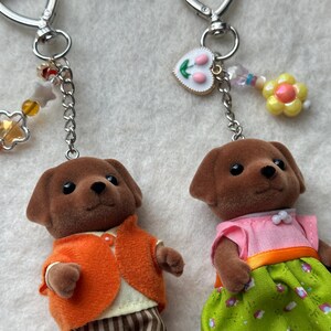 Calico Critter Keychain | Cute Keychain | Kawaii Keychain | Chocolate ...