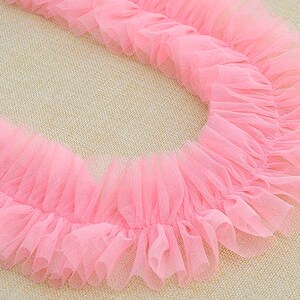 Pink Frill Trim, Tulle Ruffle - Etsy