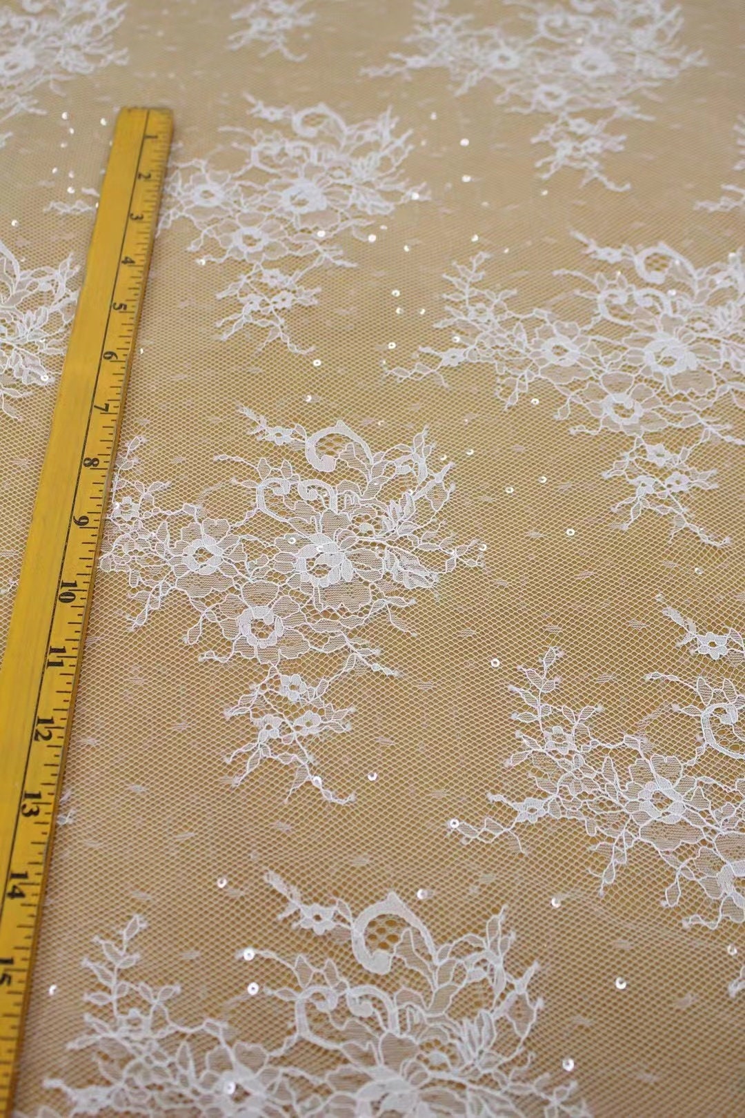 Tela de encaje Chantilly encaje chantilly francés tela de - Etsy España
