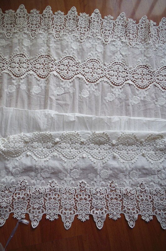 Cotton Lace Fabric With Retro Floral Natural Cotton Lace - Etsy