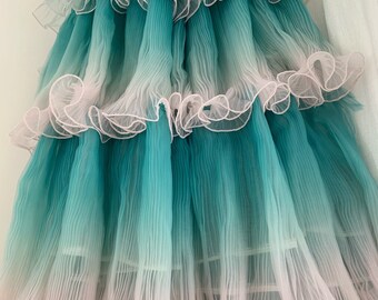 Green Ruffle Fabric - Etsy