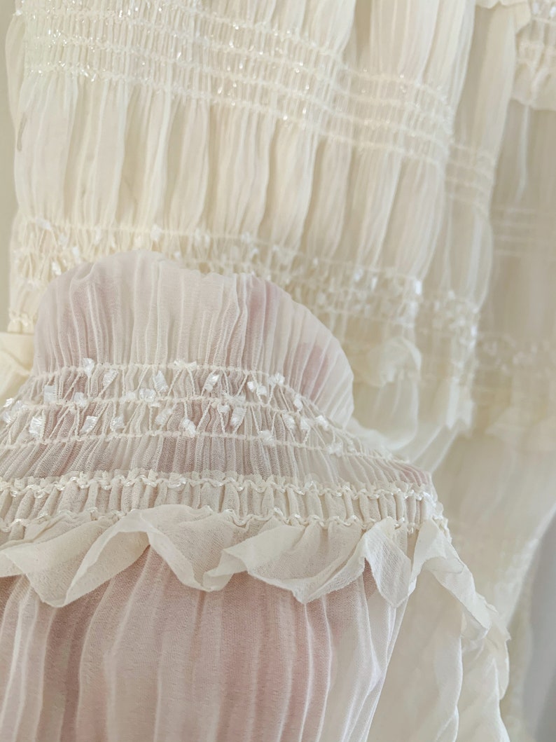 Sparkling Ruffled Chiffon for Dress Couture and Costume Soft - Etsy