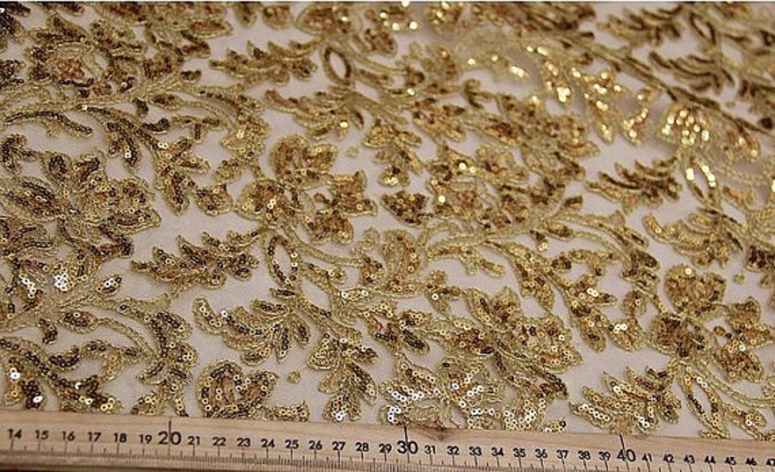 Gold Lace Fabric Gold Lace Alencon Lace in Gold Wedding - Etsy