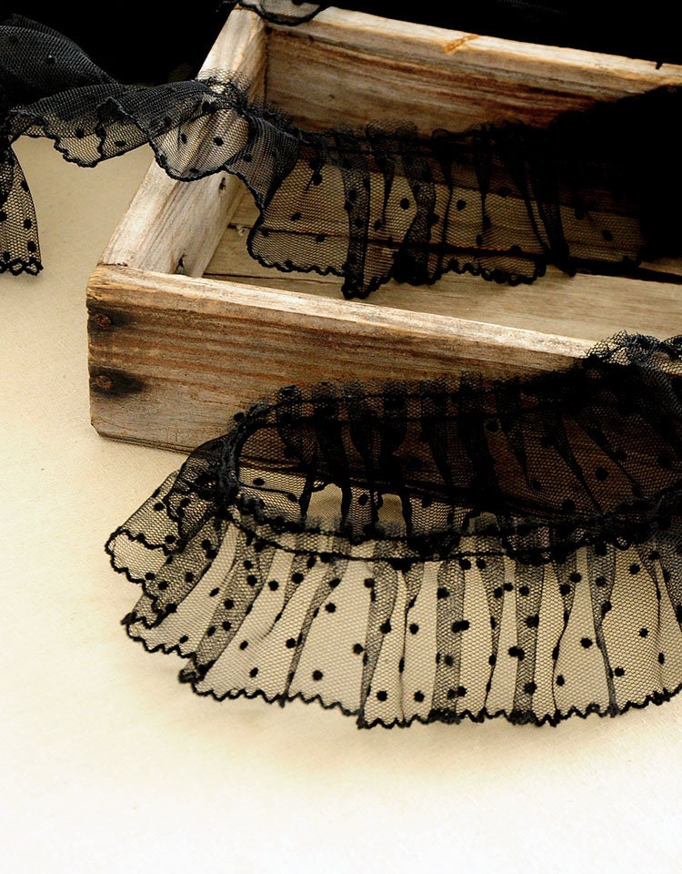 10 Yards Frill Trim With Polka Dots - Etsy