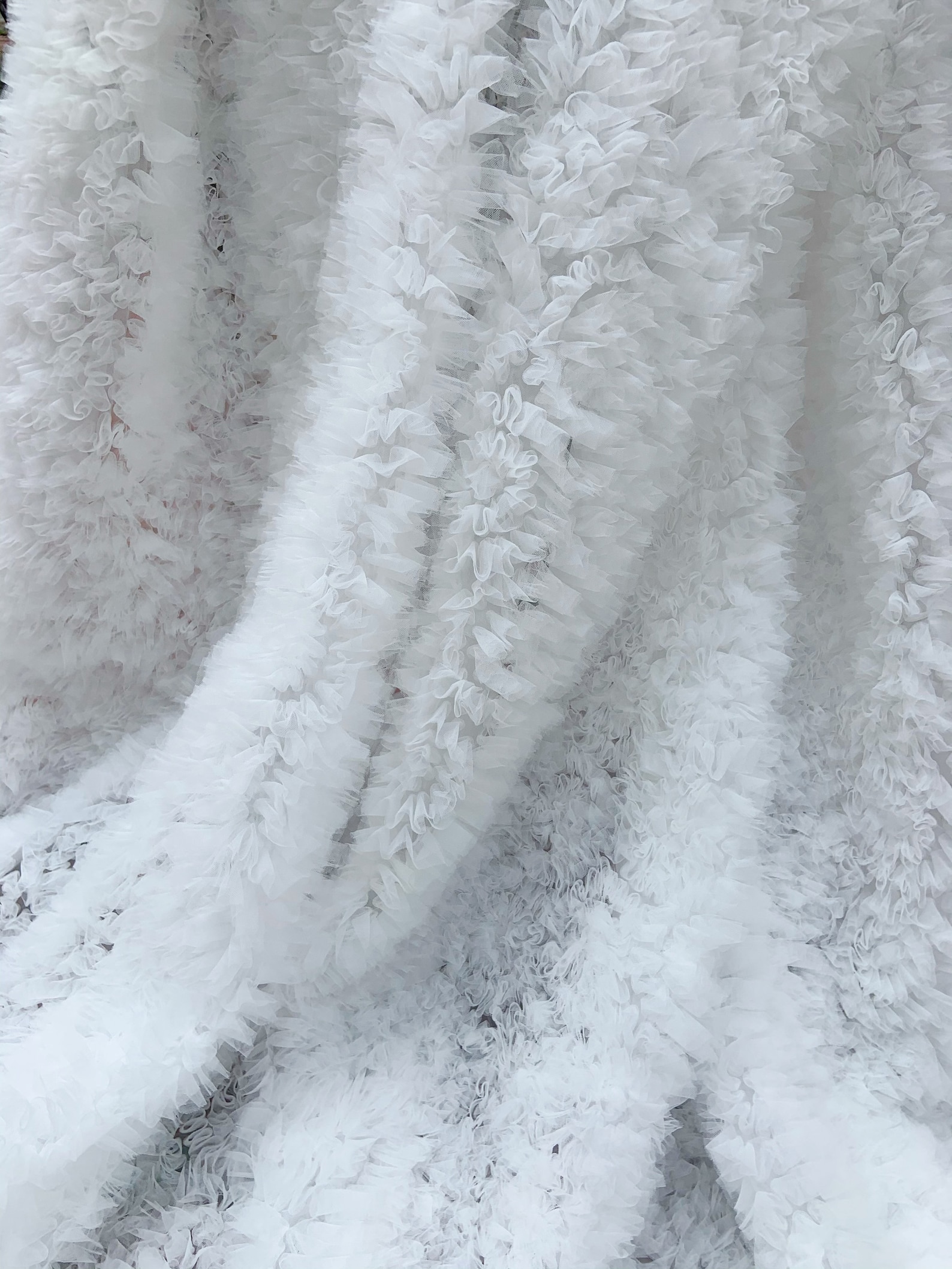 Soft Puffy Fabric With Ruffles Ruffled Fabric for Bridal - Etsy