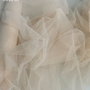 Grey Tulle Fabric With Glitters for Bridal Dress, Costume Dress - Etsy