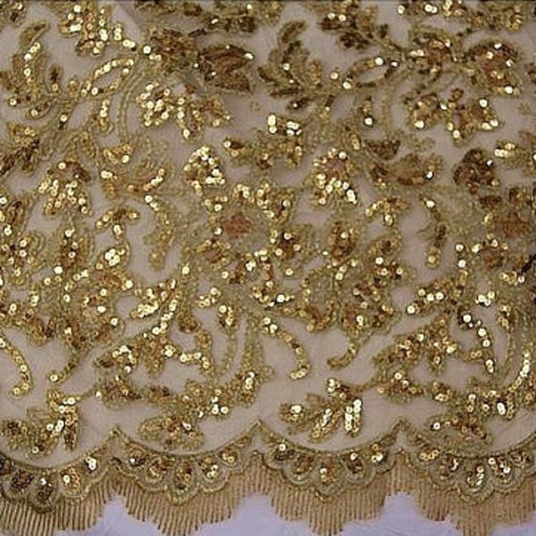 Gold Lace Fabric - Etsy