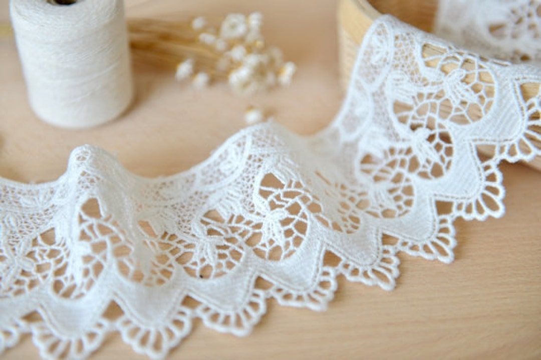 Off White Cotton Lace Trim , Crochet Cotton Lace - Etsy