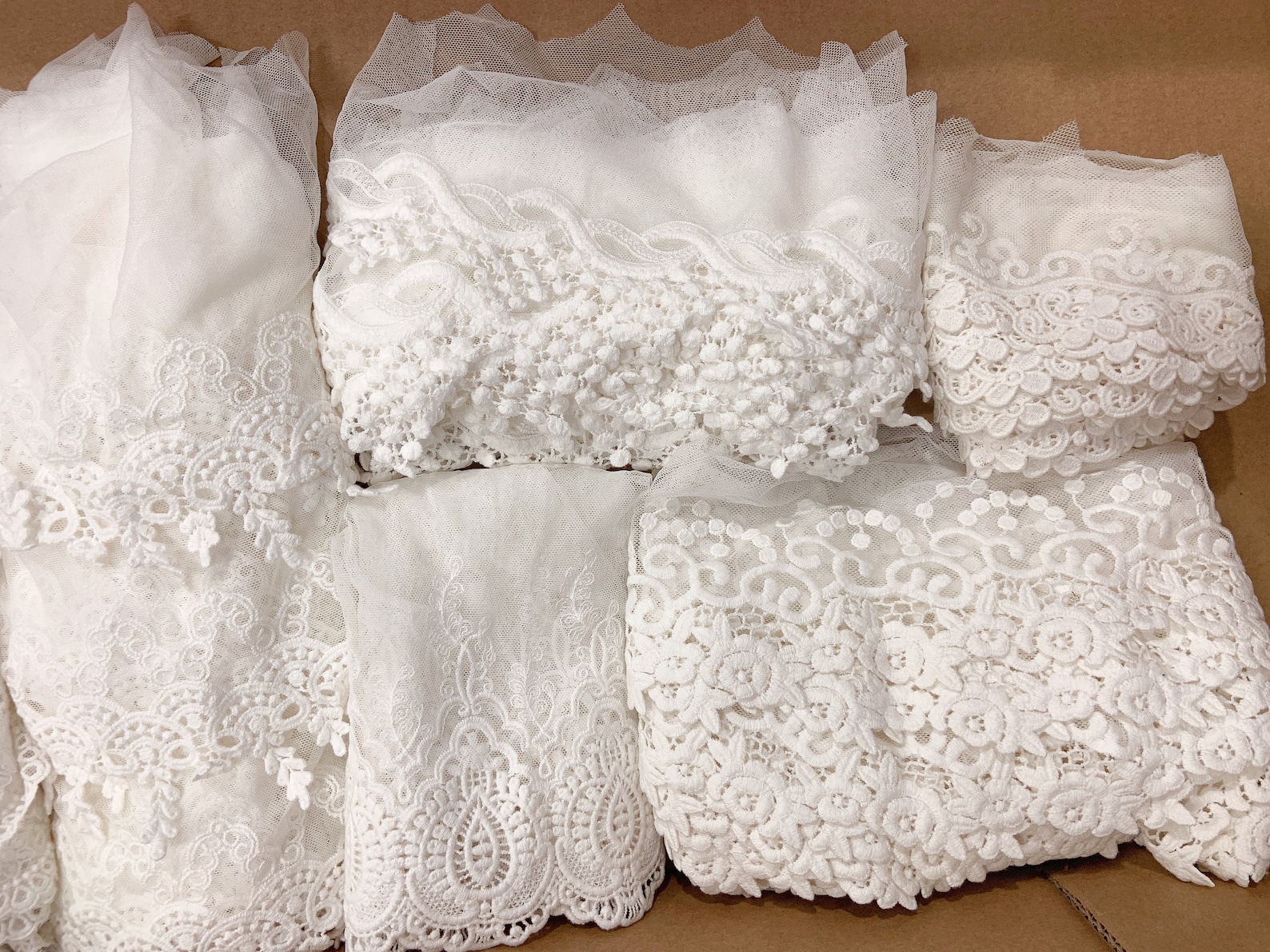 10 Yards Assorted Tulle Embroidered Lace Trims Surprise Grab - Etsy