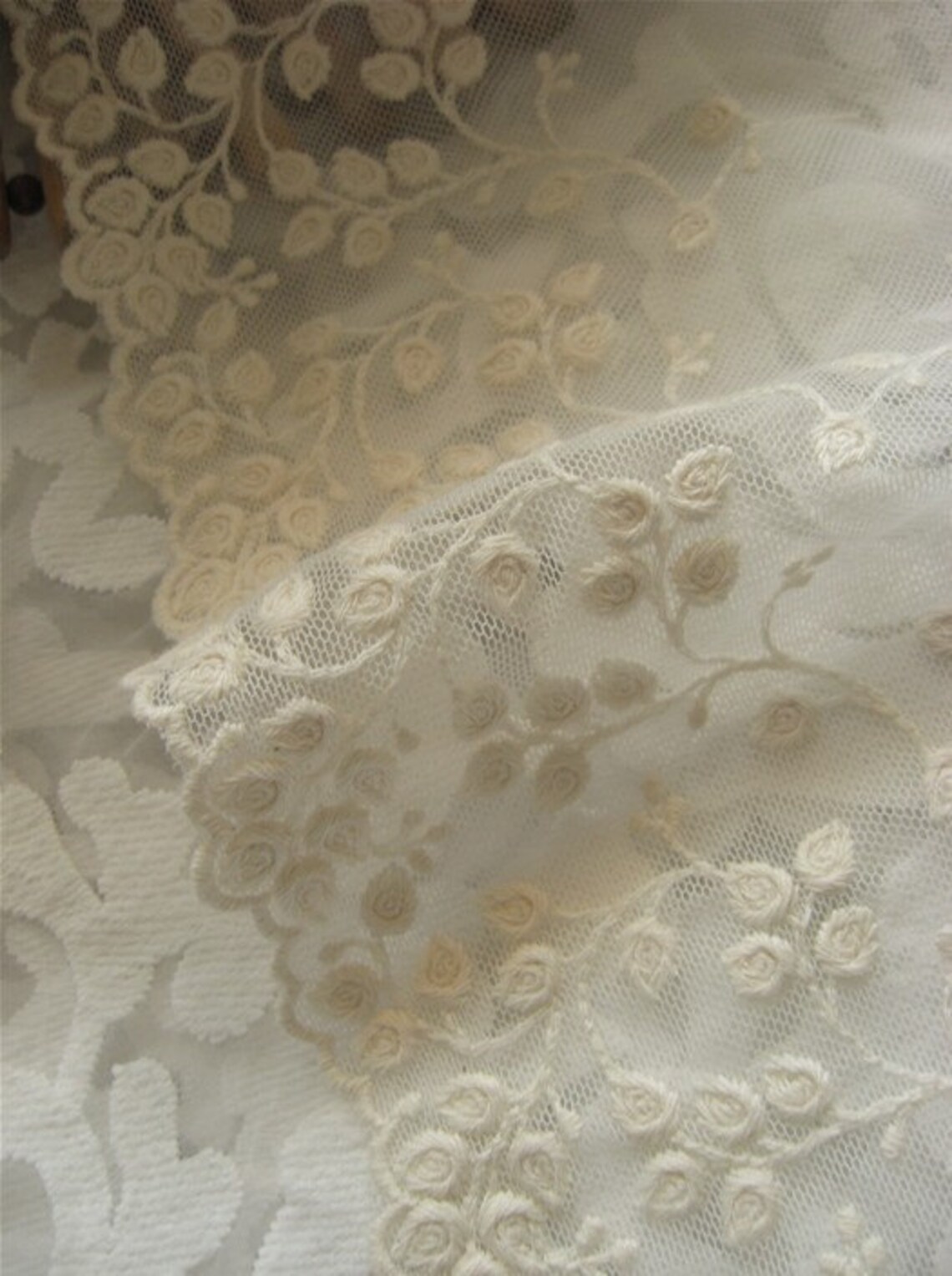 Cream Lace Trim Vintage Style Lace Trim Cotton Embroidered | Etsy