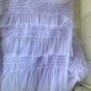 Light Purple Ruffled Fabric, Ruffle Fabric for Cake Dress - Etsy