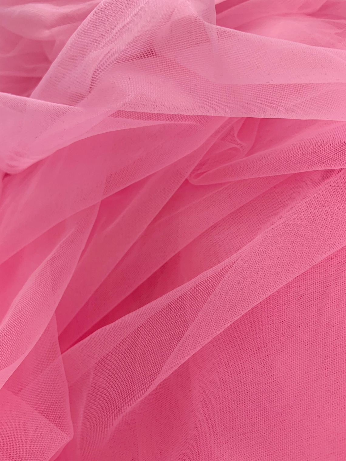 Fluorescent Pink Tulle Fabric Pink Mesh Fabric for Prop - Etsy
