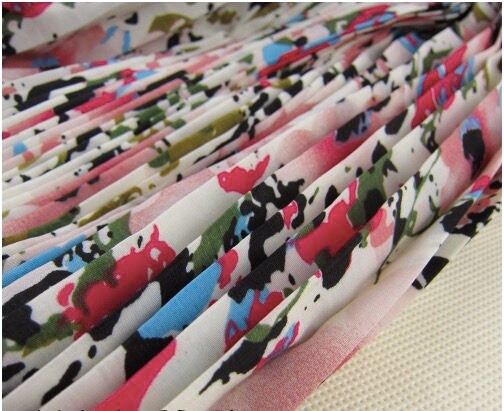 Printed Florals Pleated Chiffon Panel Chiffon Cloth Vertical | Etsy