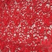 Red Lace Fabrics Crocheted Gown Fabric Hollowed Out Embroidered Florals ...
