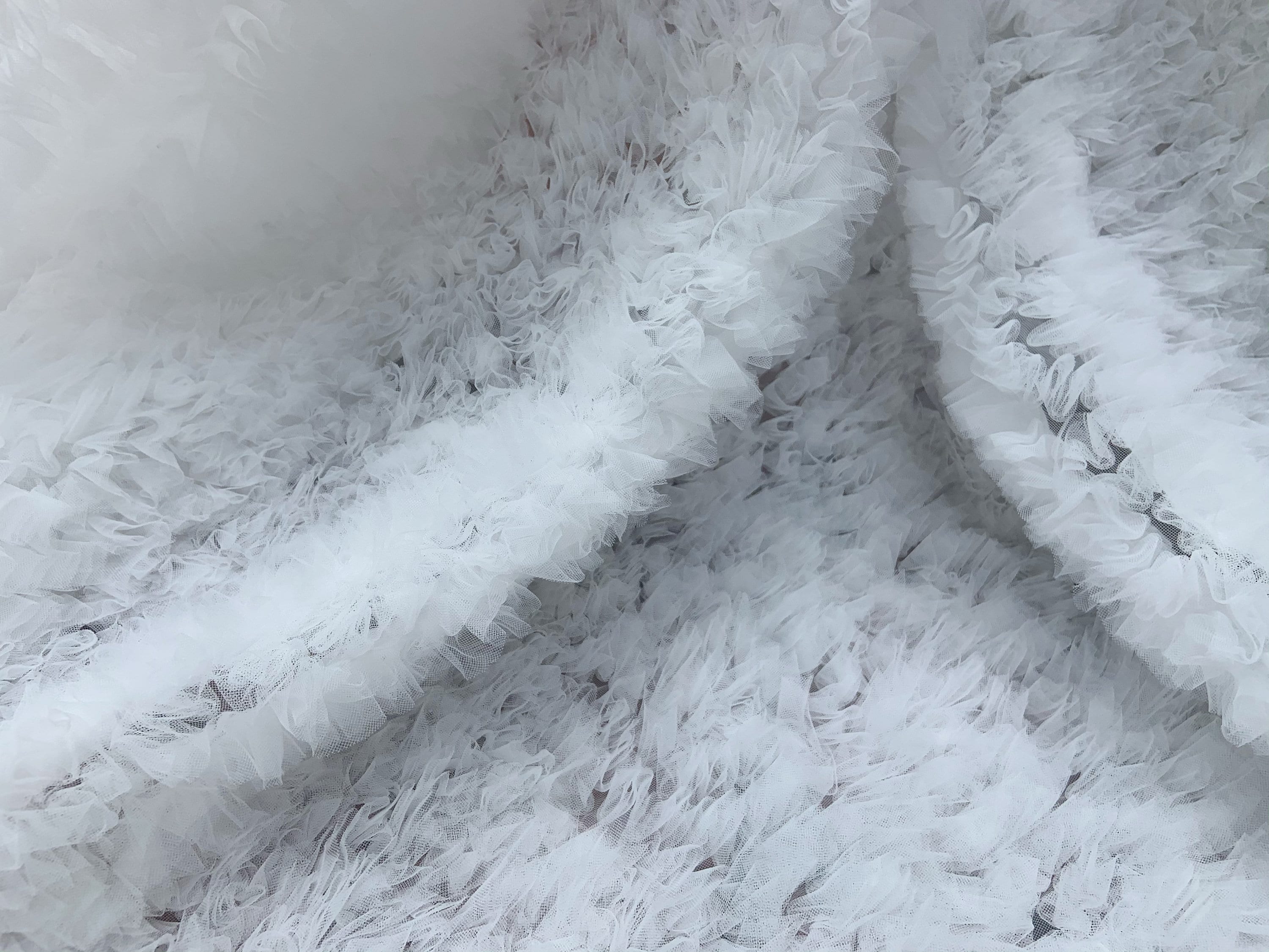 Soft Puffy Fabric With Ruffles Ruffled Fabric for Bridal - Etsy