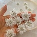 5pcs 3d off White Flowers Applique Hand Crafted Bead Flowers - Etsy