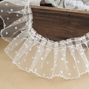 10 Yards Frill Trim With Polka Dots - Etsy