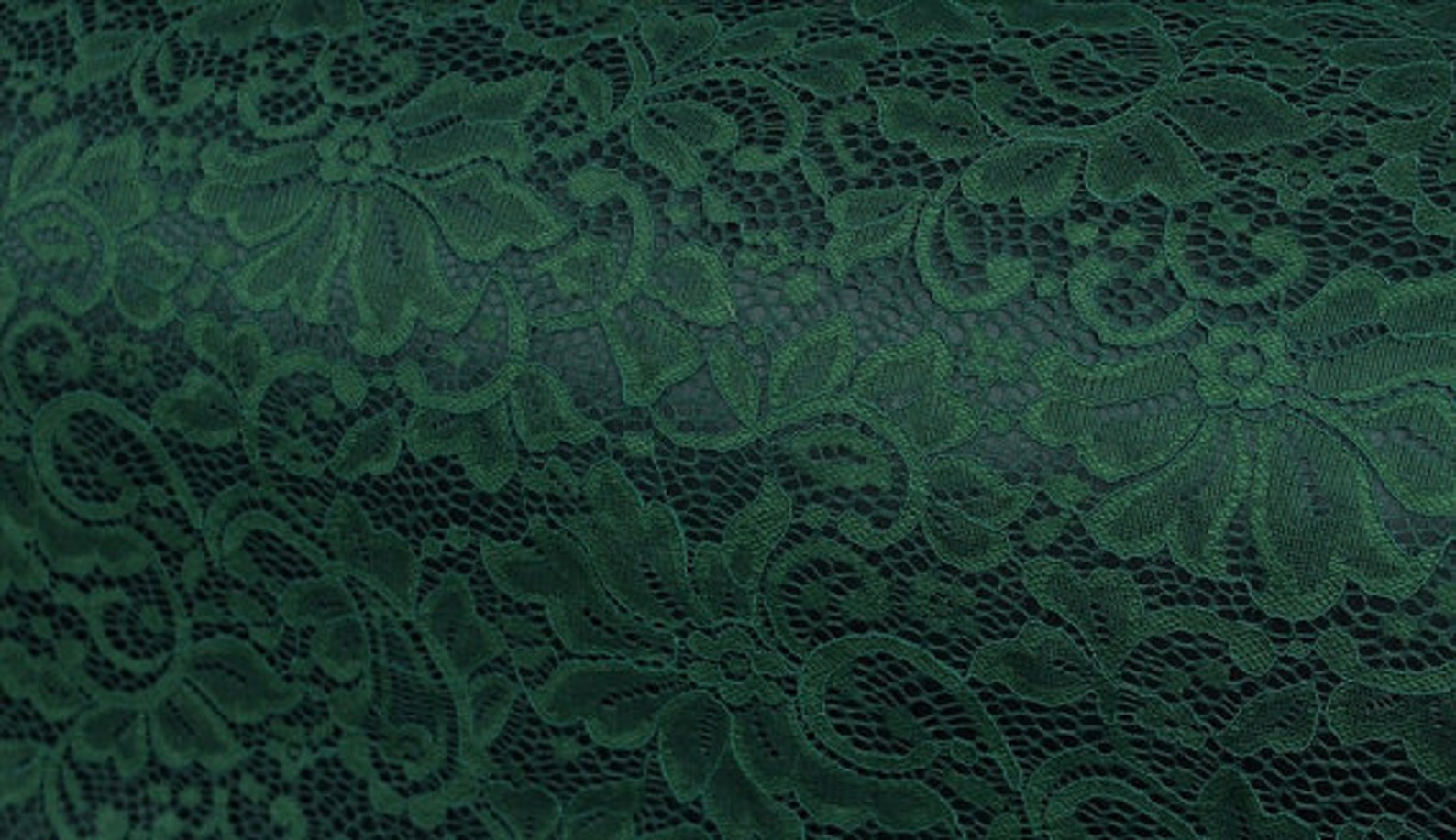 Green lace fabric stretch lace fabric green lace alencon | Etsy