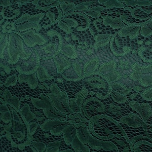 Green Lace Fabric, Stretch Lace Fabric, Green Lace, Alencon Lace ...