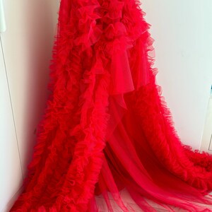 Red Ruffle Lace Trim, Ruffles Trim for Cake Dress, Tutu , Doll Dress ...