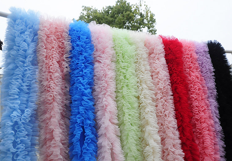 Pink Frill Lace Trim Dense Ruffled Lace Trim Ruffles Lace | Etsy