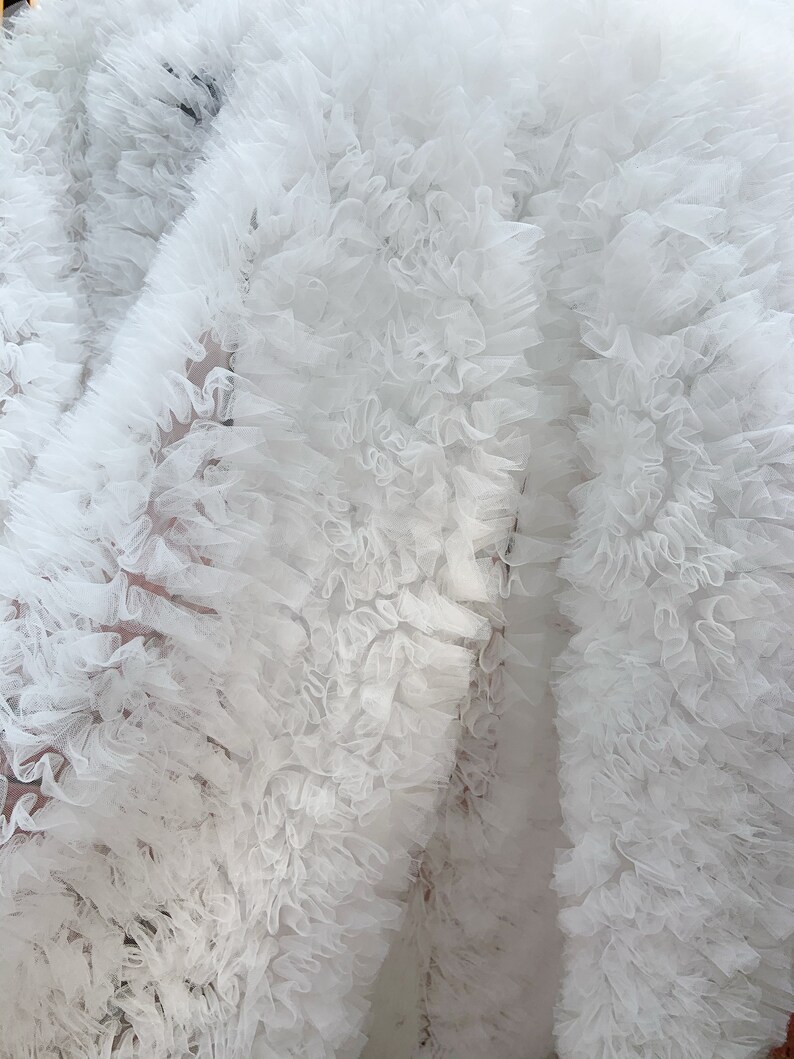 Soft Puffy Fabric With Ruffles Ruffled Fabric for Bridal - Etsy