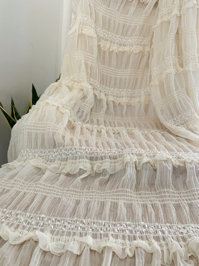 Sparkling Ruffled Chiffon for Dress Couture and Costume Soft - Etsy