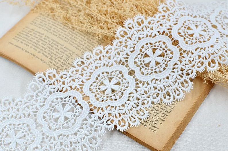 100% Natural Cotton Lace Trim by the Yard - Etsy