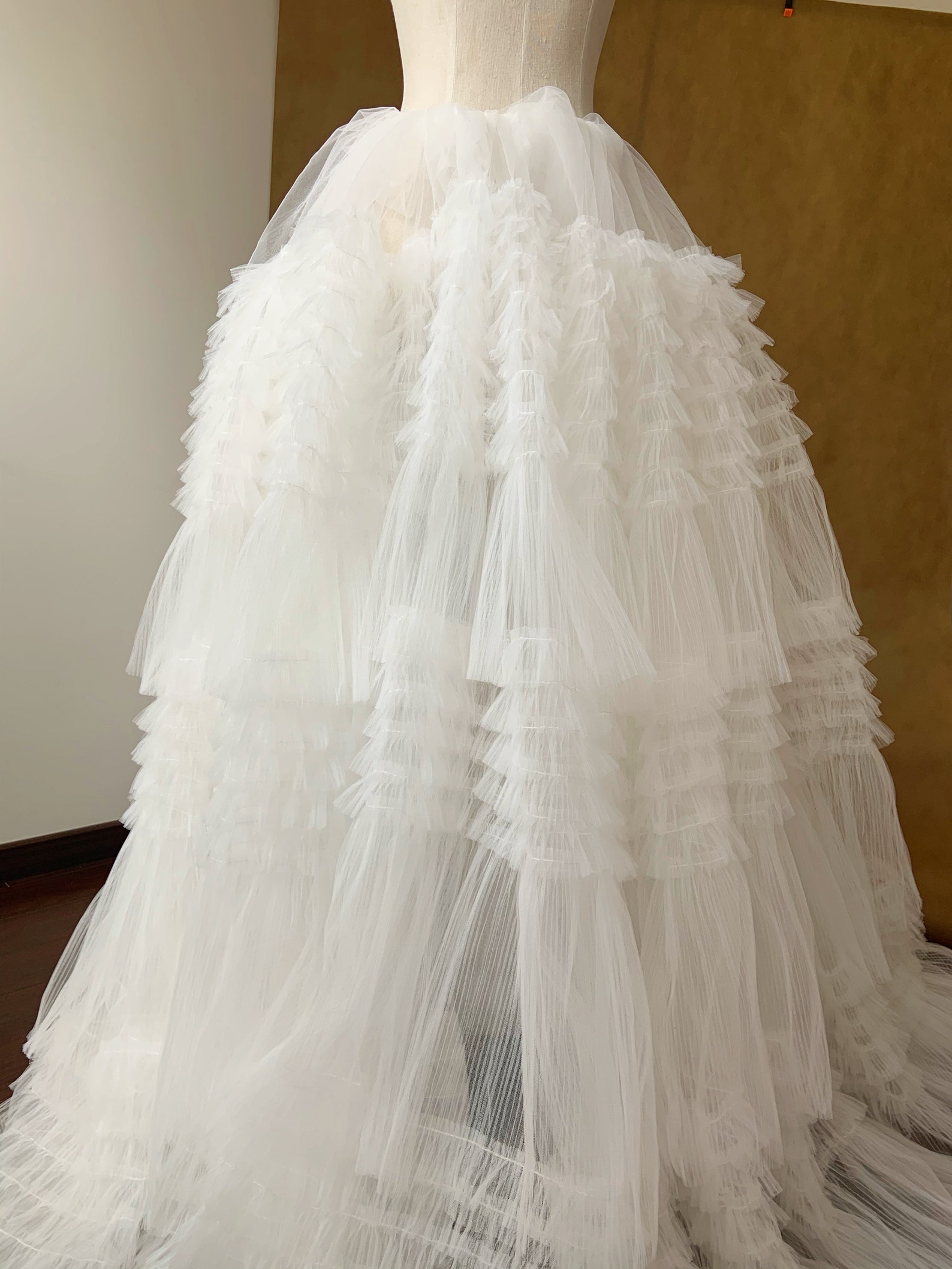 Off White Ruffled Fabric Ruffle Fabric for Cake Dress - Etsy