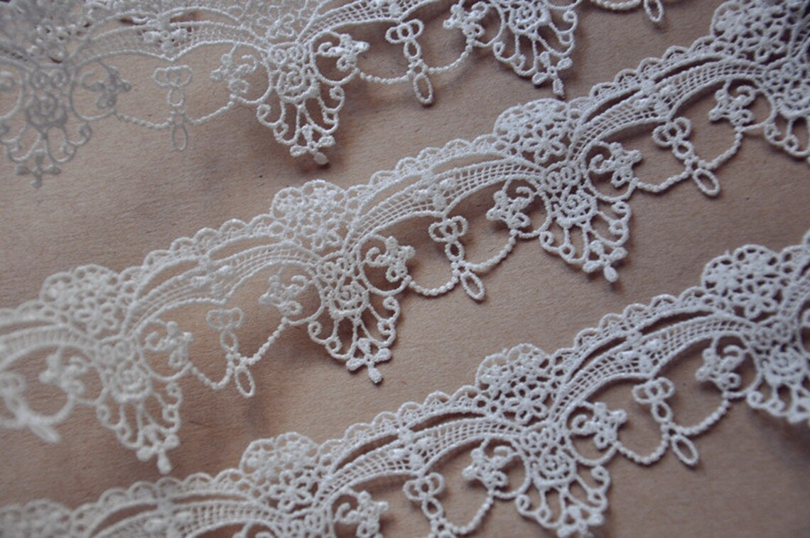 Off White Lace Trim in White Exquisite Bridal Lace Trim for - Etsy