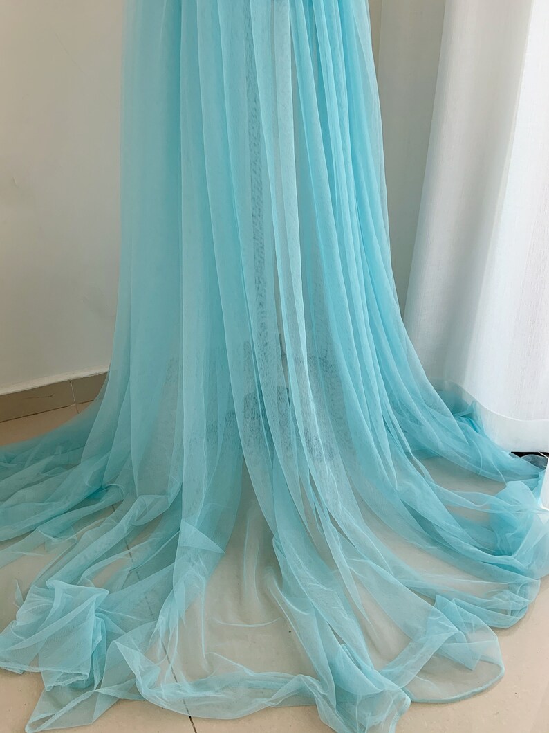 Light Blue Tulle Fabric Blue Mesh Fabric for Prop Costume - Etsy