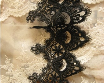 Black Scalloped Lace | Etsy