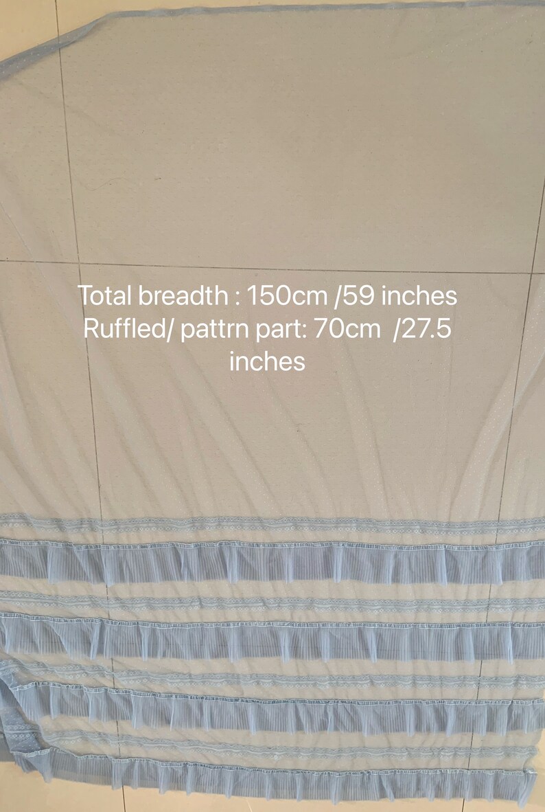 Pale Blue Ruffled Tulle Fabric Ruffle Fabric for Cake Dress | Etsy