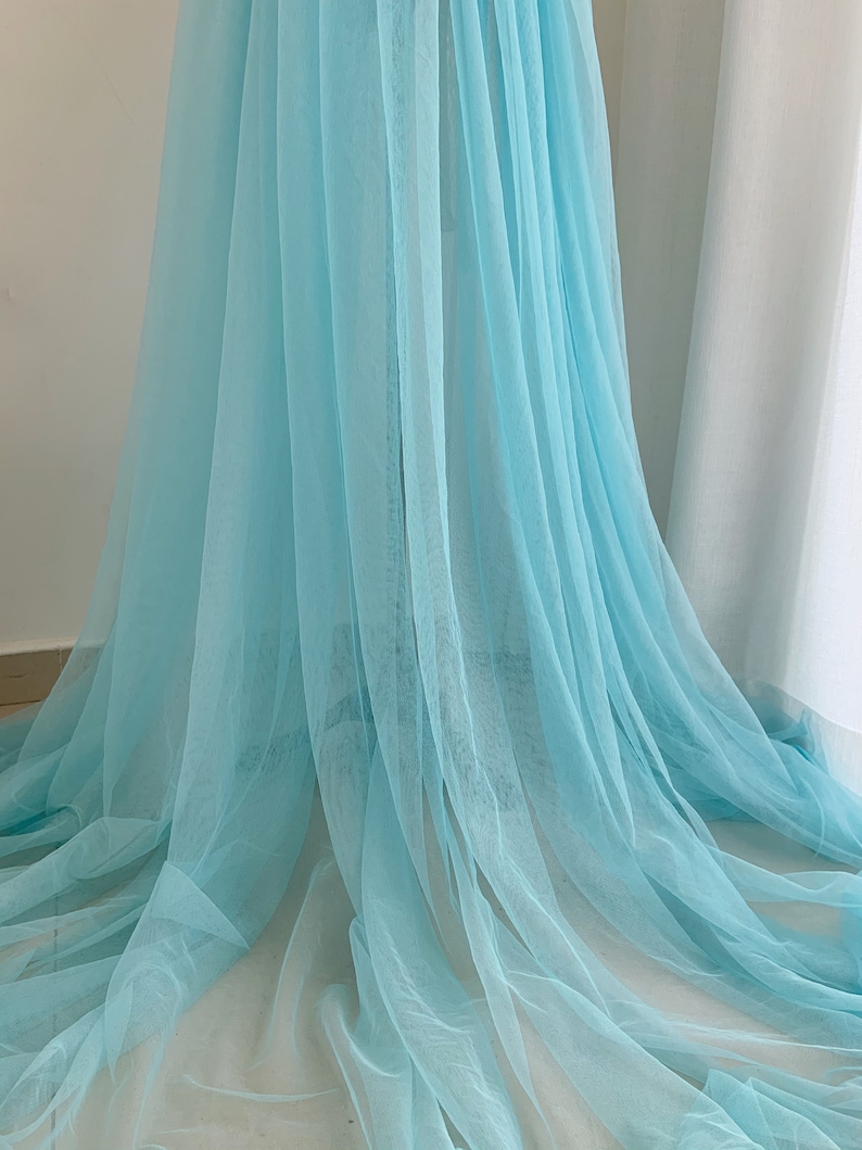 Light Blue Tulle Fabric Blue Mesh Fabric for Prop Costume - Etsy