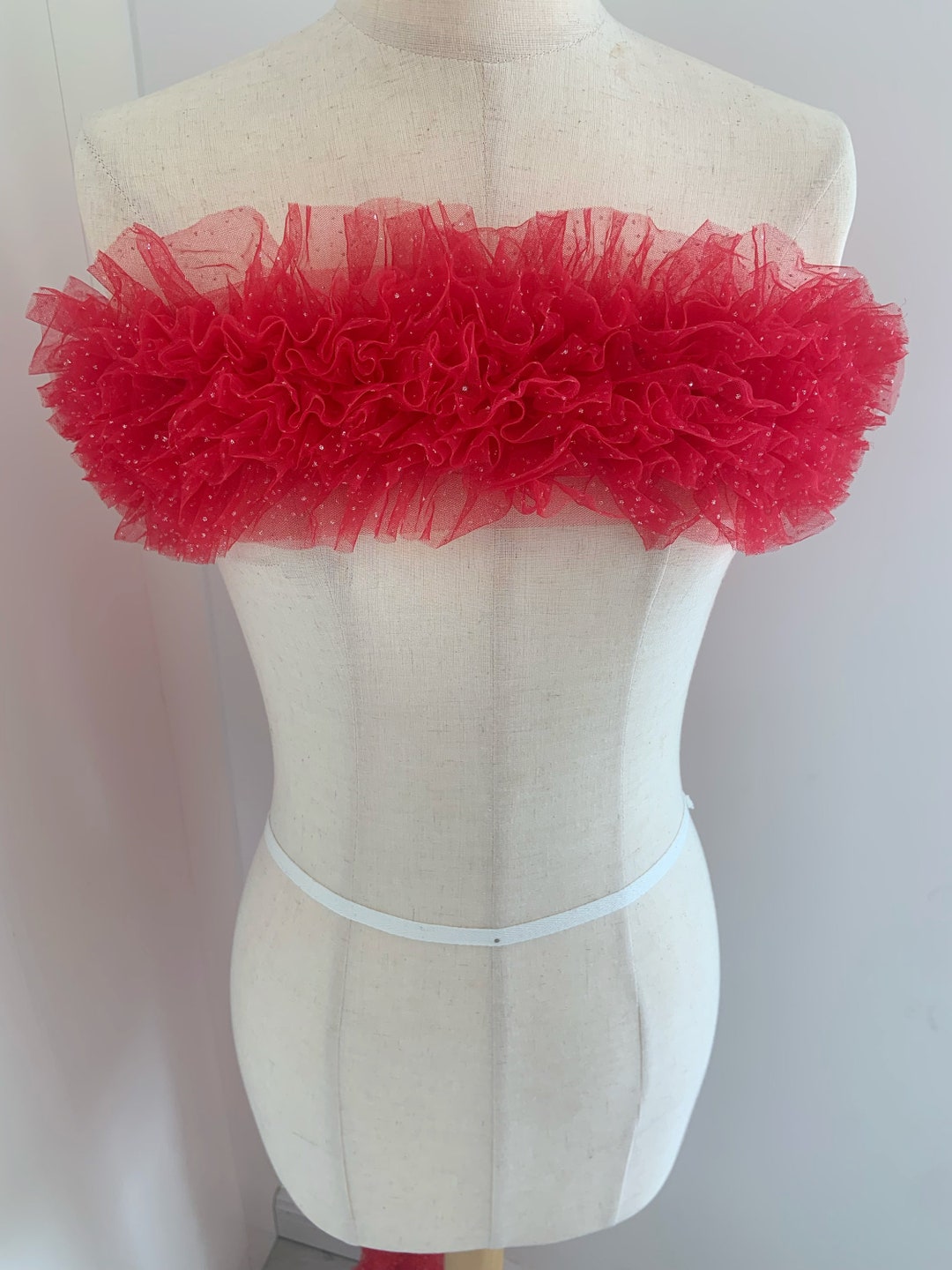 Red Ruffles With Glitters by the Yard - Etsy