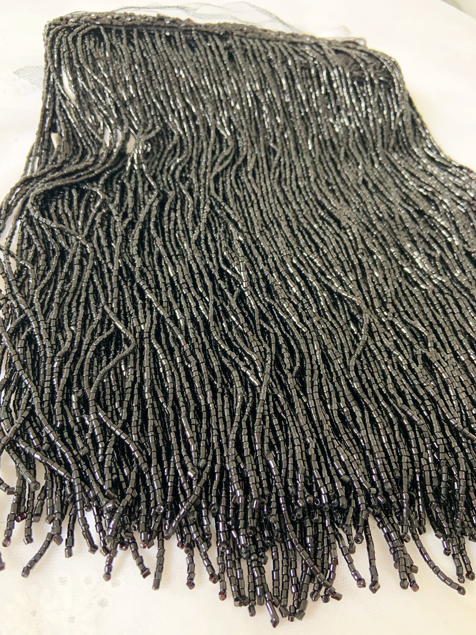 2 Yards Black Heavy Bead Fringe Trim for Haute Couture Seed - Etsy