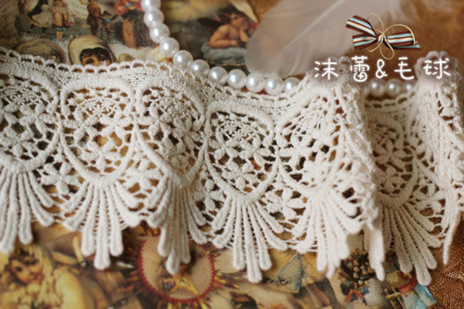 Off White Cotton Lace Trim Crochet Cotton Lacecotton | Etsy