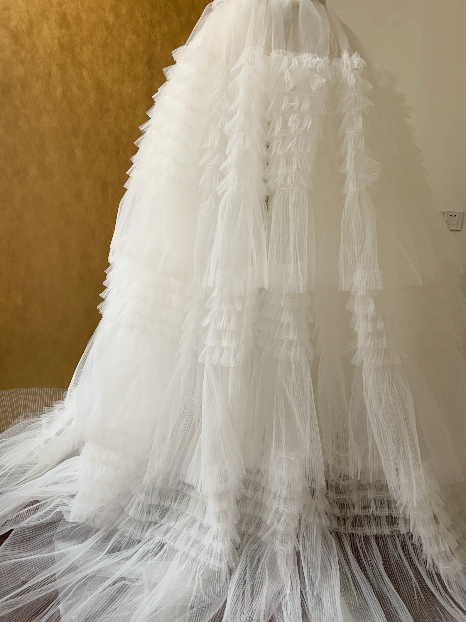 Off White Ruffled Fabric Ruffle Fabric for Cake Dress | Etsy