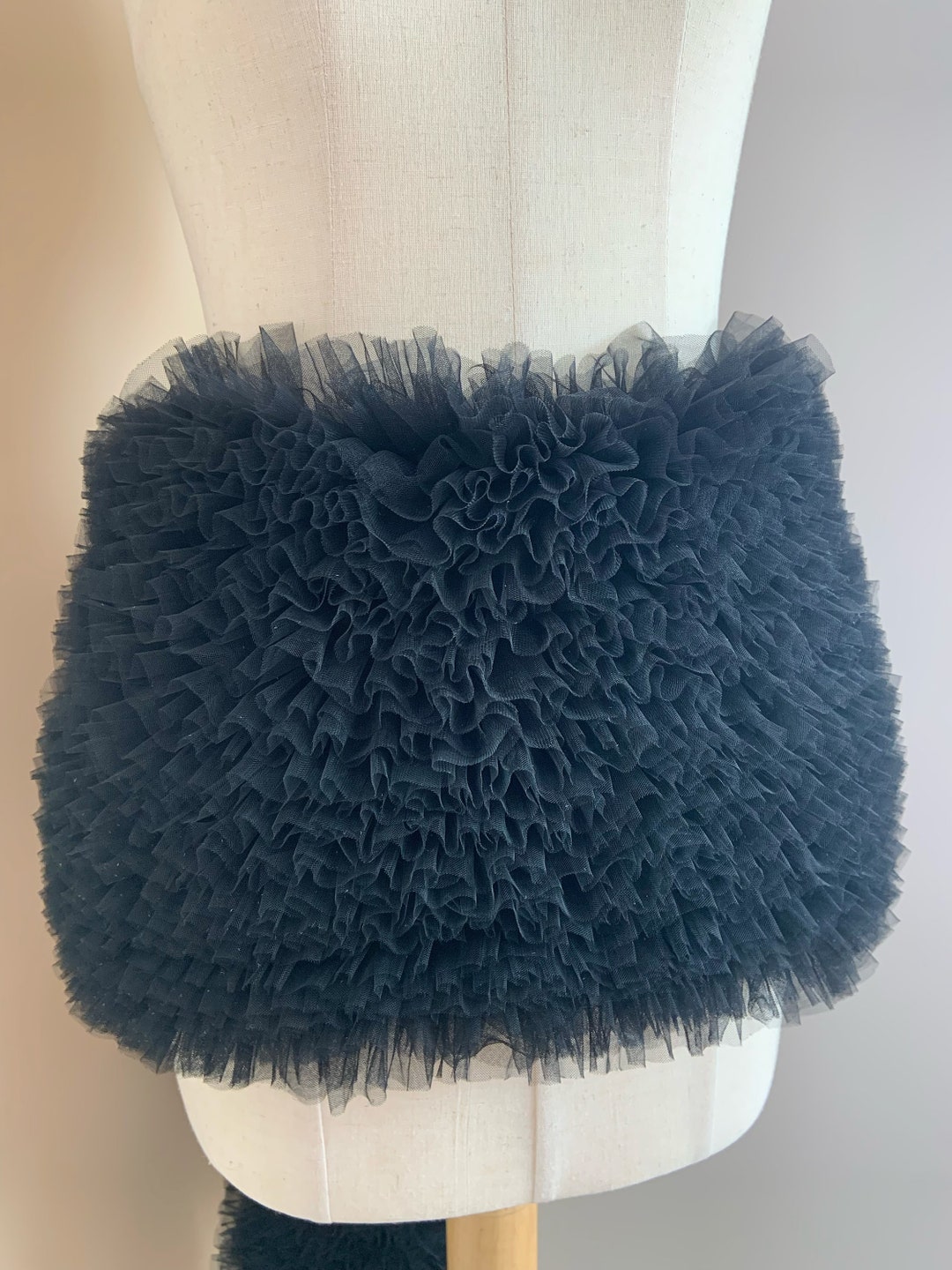 Black Ruffle Fabric for Cake Dress, Black Ruffle Tulle Fabric - Etsy